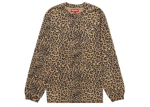Supreme Small Box Long Sleeve Tee Shirt - Leopard
