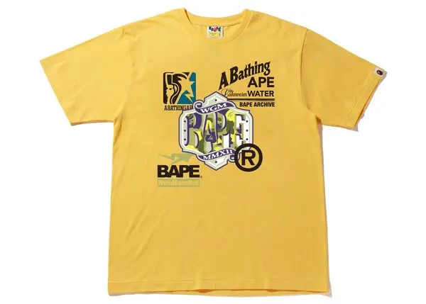 A BATHING APE Archive Graphic #10 Tee Shirt - Yellow