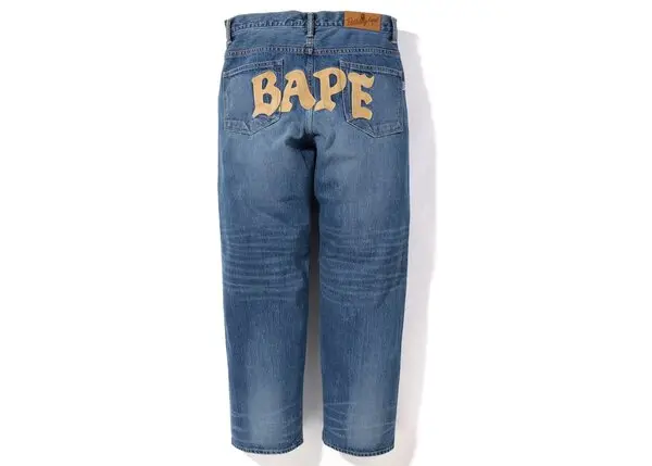 BAPE Relaxed Fit Denim Pants - Indigo
