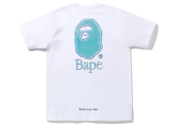 A BATHING APE Aqua Ape Head Tee Shirt - White