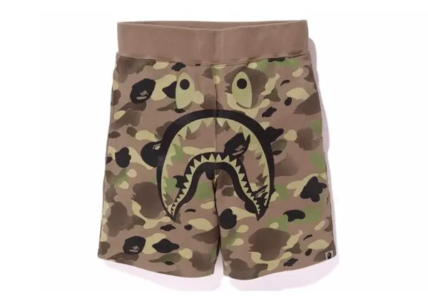 A BATHING APE X Undefeated Camo Shark Sweat Shorts