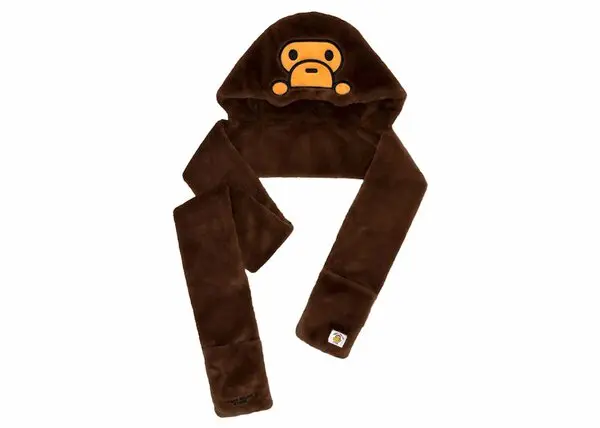 A BATHING APE Baby Milo Scarf - Brown