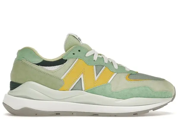 NEW BALANCE 57/40 Staud Sneakers - Green/yellow/white