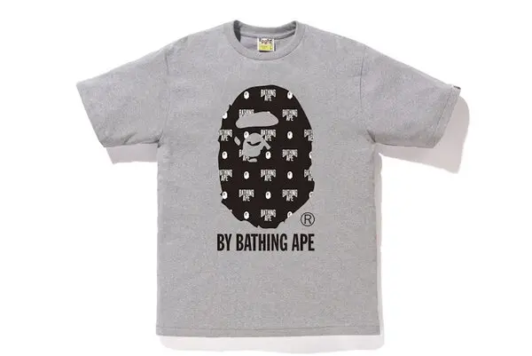A BATHING APE Monogram Bathing Tee Shirt - Gray/black