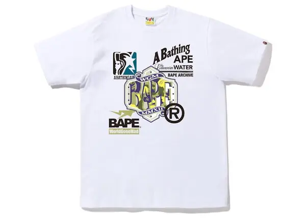 A BATHING APE Archive Graphic #10 Tee Shirt - White