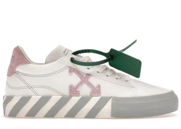 Off-White Off Vulc Low Canvas Sneakers - White/light Pink/grey