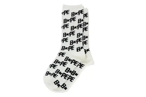 A BATHING APE Bapesta Socks - White