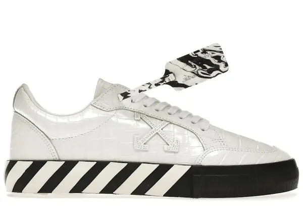 Off-White Vulc Low Croco Sneakers - White/black