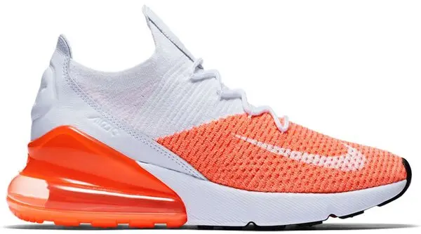 Nike Air Max 270 Flyknit Sneakers - Crimson Pulse/white