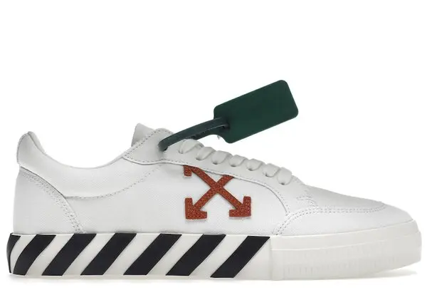 Off-White Off Vulc Low Canvas Arrow Sneakers - White/red/black