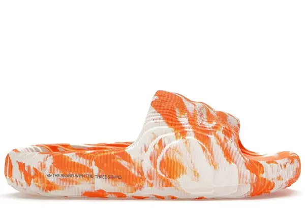 Adidas Adilette 22 Slides - Bright Orange/off White