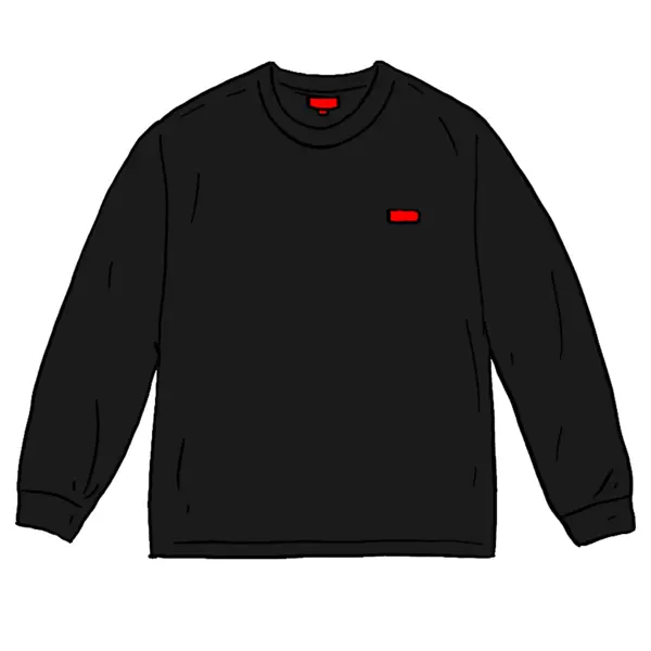 Supreme Small Box Long Sleeve Tee Shirt - Black