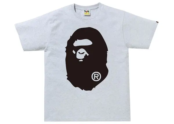 A BATHING APE Bicolor Big Ape Head Tee Shirt - Gray