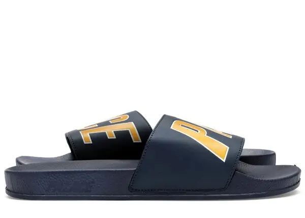 PALACE Sliderin Slides - Navy Blue/gold