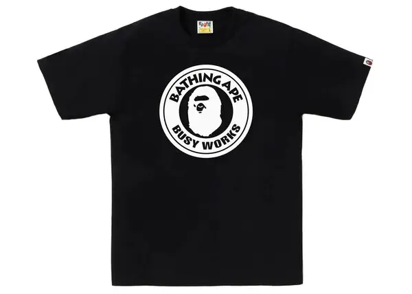 A BATHING APE Bicolor Busy Works Tee Shirt - Black