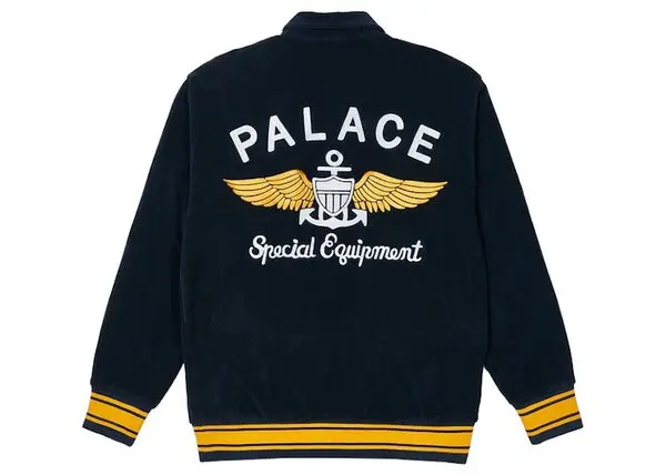 PALACE Towelling Jacket - Navy Blue