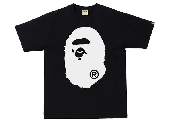 A BATHING APE Bicolor Big Ape Head Tee Shirt - Black