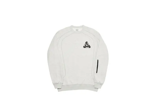 PALACE Techie Ferg Crew - Grey Marl