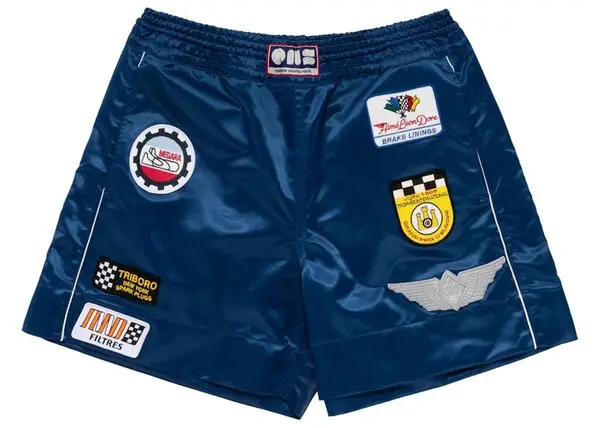 Aimé Leon Dore Satin Pit Crew Short - Navy Blue