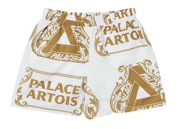PALACE Stella Artois Swim Short - White/gold