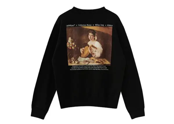 Off-White Caravaggio Print Crewneck Sweatshirt - Black