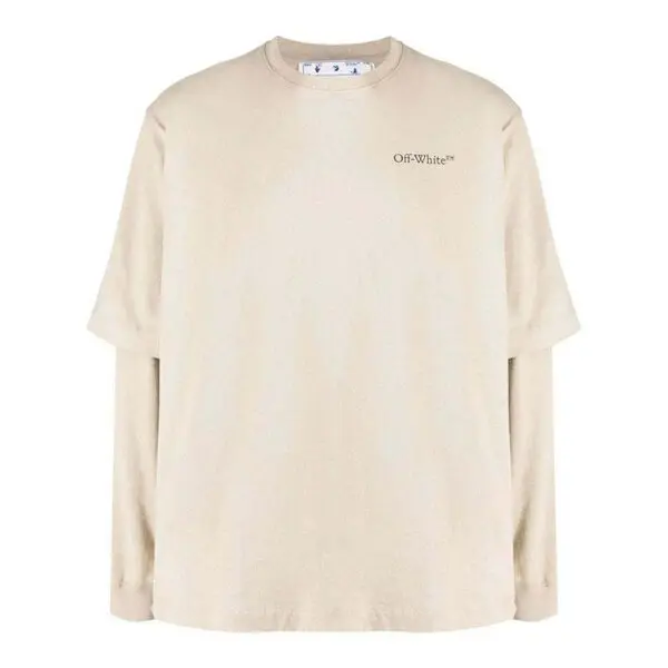 Off-White Caravag Arrow Logo Double Sleeve Longsleeve
