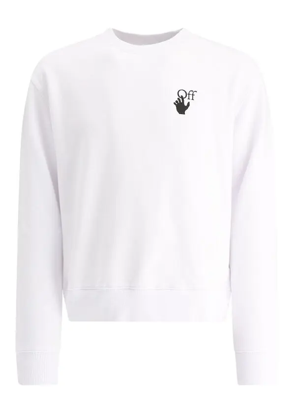 Off-White Degrade Arrows Crewneck Sweatshirt - White/fucshia