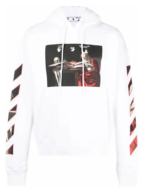 Off-White Caravaggio Saint Jerome Writing Hoodie - White