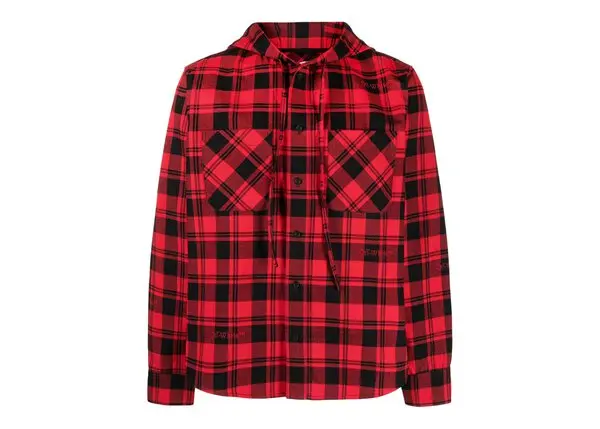 Off-White Checkprint Flannel Hoodie