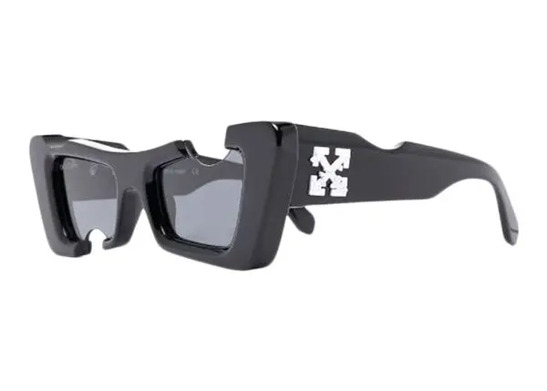 Off-White Cannes Cut-out Cat-eye Sunglasses - Black/grey (oeri021s22pla0011007)