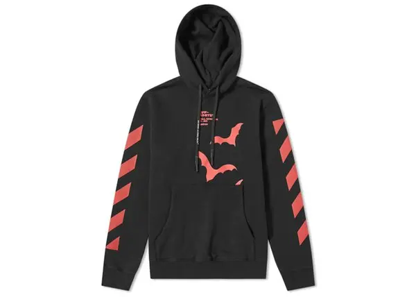 Off-White Diagonal Sleeve Bats Slim Fit Hoodie