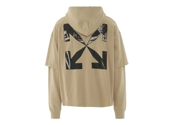 Off-White Caravaggio Arrow Double Layered Hooded T-shirt