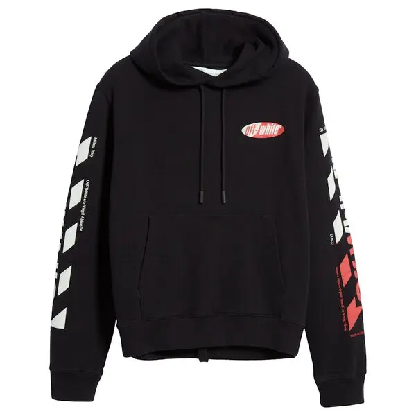 Off-White Diagonal Split Logo Hoodie