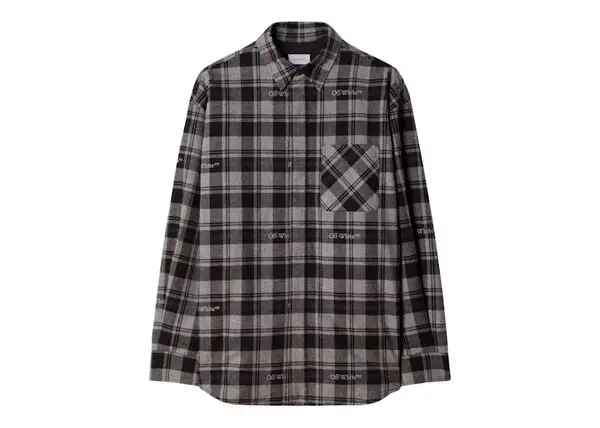 Off-White Checked Flannel - Grey/black