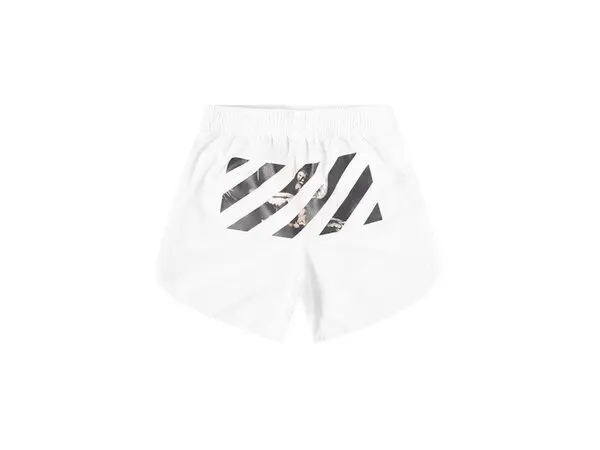 Off-White Caravaggio Arrows Mesh Shorts - White
