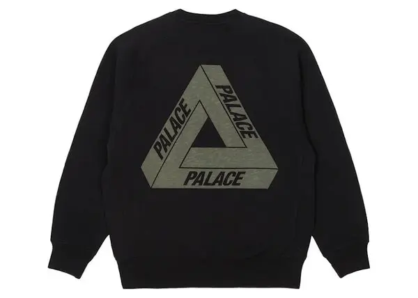 PALACE Triferg Slub Crewneck - Black