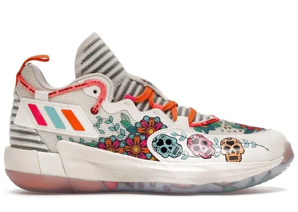 Adidas Dame Extply Day Of The Dead Sneakers - Tennessee Orange/core Black/cream White
