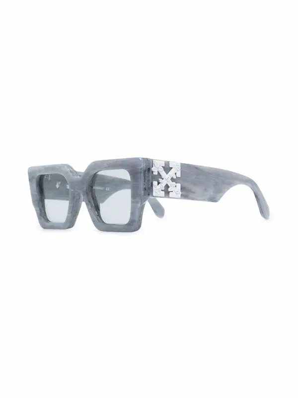 Off-White Catalina Rectangular Frame Sunglasses - Light Grey/white (oeri003y21pla0010505)