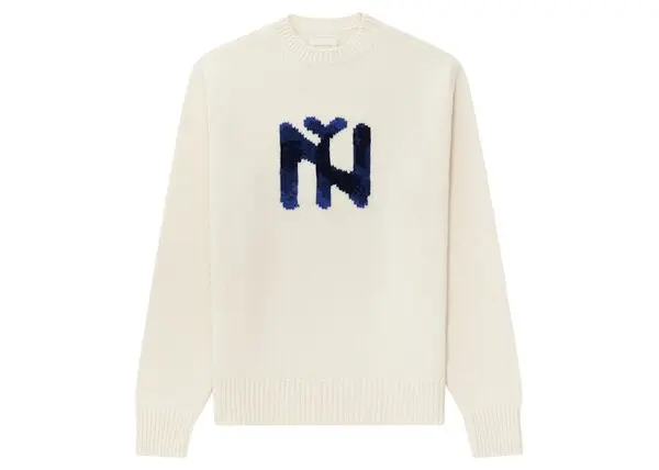 Aimé Leon Dore Intarsia Knit New York Sweater - Cream