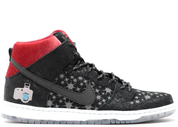 Nike Dunk High Brooklyn Projects Paparazzi Quickstrike Sneakers - Black/blackone-colorvaliant Red