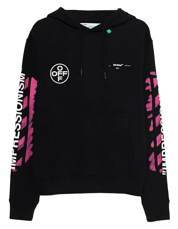 Off-White Diag Stencil Hoodie - Black