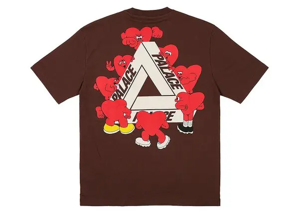 PALACE Trihearts T-shirt - Nice Brown