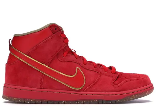 Nike Sb Dunk High Chinese New Year Sneakers - University Red/metallic Gold