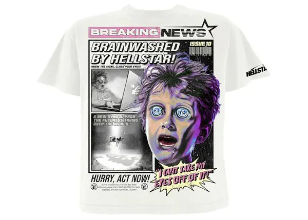 HELLSTAR Breaking News T-shirt - White