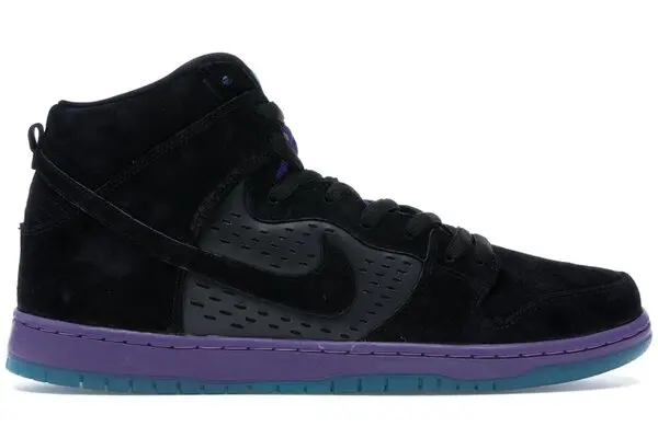 Nike Dunk High Grape Sneakers - Black/grape Ice/new Emerald