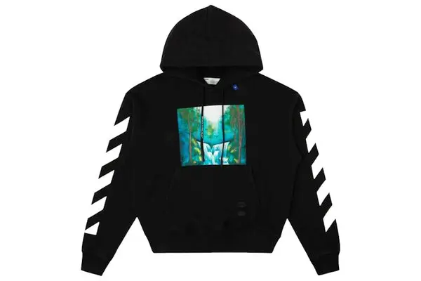 Off-White Diag Waterfall Hoodie - Black