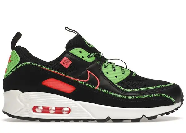 Nike Air Max 90 Worldwide Pack Sneakers - Black/green/red