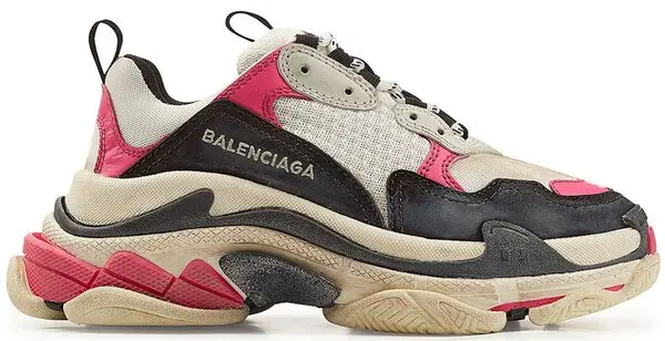 Balenciaga Triple S Sneakers - Black/pink/white