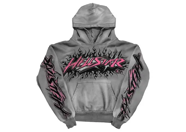 HELLSTAR Future Flame Hoodie - Grey