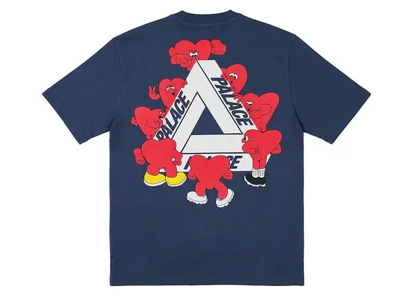 PALACE Trihearts T-shirt - Navy Blue